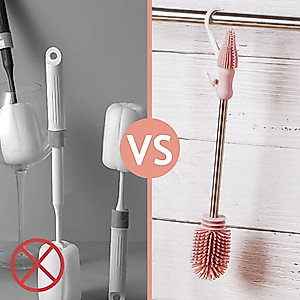 haakaa Silicone Breastmilk Storage Bag 5pk & Blush Silicone Cleaning Brush Set.