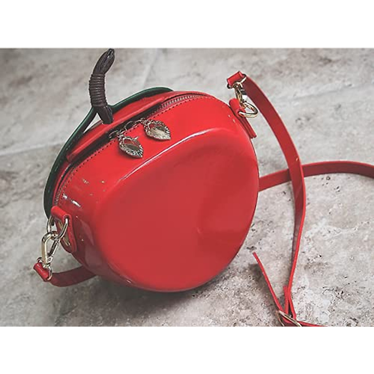 Apple Shape PU Women Crossbody Messenger Shoulder Bags Cute cartoon Satchel girls Kids Lolita Casual Leather Handbag Purse