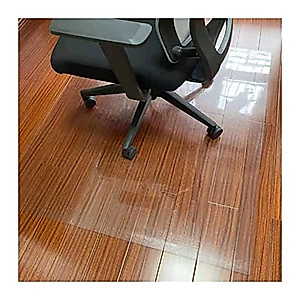 Clear PVC Desk Chair Mat 2mm Chair Mat Frosted Transparent PVC Floor Protection Pad for Hard Floors Table Cloth Protector,95/115/135/155cm Wide for Office & Home (Color : 2mm, Size : 155x295cm/61x11
