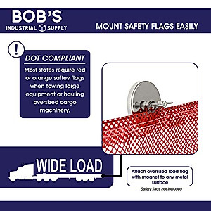 BISupply Magnetic Flag Mounts - 2.75in Heavy Duty Magnet Mounts for Truck Cargo Flag Oversize Flag Magnet Set, 4Pk