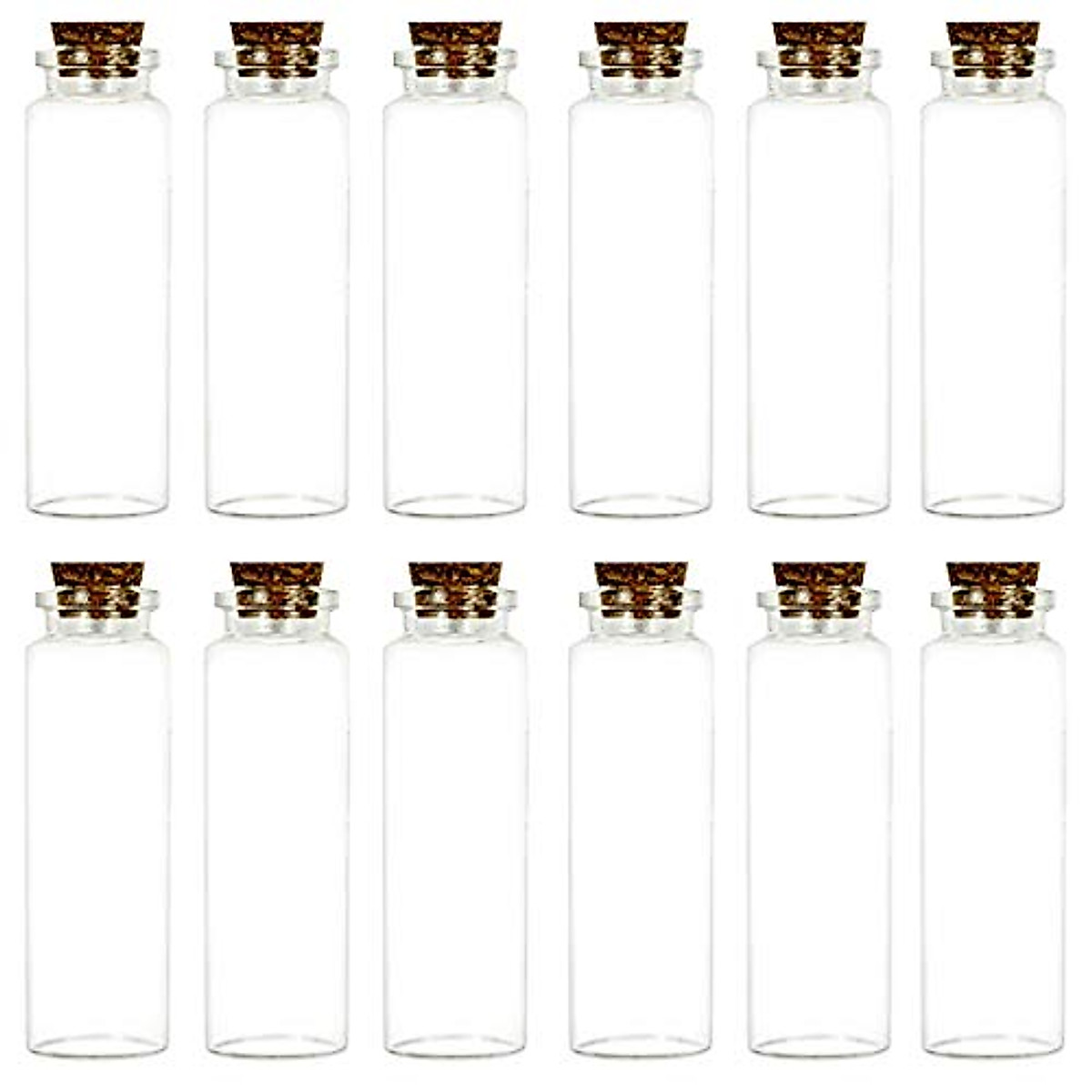 JZMYXA Potion Bottles Mini Glass Bottles Jars Wishing Bottles, 20 ML Capacity, 12 Pieces Per Box