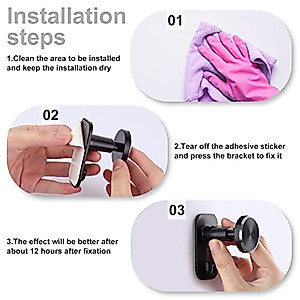 WALLFID 2 PCS Retractable Headphone Stand,Sticky Headset Hanger Adhesive Headphone Holder Hook Mount,for All Headsets,Earphone Clamp for AirPods Max/Beats/Sony/Sennheiser Music Headphones