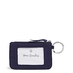 Vera Bradley Women's Performance Twill Zip ID Case Wallet, Classic Navy, One Size