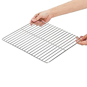 Elsjoy Set of 4 Barbeque Wire Mesh Net Grill Grid, 12 x 10 Stainless Steel Grill Grates BBQ Grill Racks, Replacement Smoker Wire Rack for Roasting, Cooling, Baking