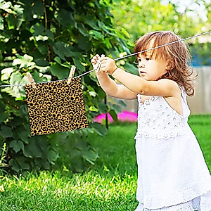 Animal Leopard Print Towels Cotton Washcloths Set,Soft Highly Absorbent Face Cloths,Fingertip Towels for Bath Fitness, Sports,Yoga,12'' x 12'' (4 Pack)