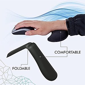ZIBLY Gel Memory Foam Wrist Rest Keyboard and Mouse Set - Ergonomic Anti-Skid Non Slip Cushion Mouse Pad Wrist Support - Easy Typing, Pain Relief for Work from Home Gaming Computer Laptop