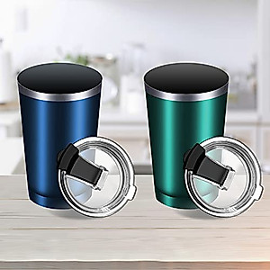 20oz Tumbler Replacement Lids Spill Proof Splash Resistant Lids Covers for 3.25in Cup Mouth for Tumble Compatible with YETI Rambler Atlin, Beast Juro SUNWILL Cup (2 Pack)
