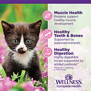Wellness Complete Health Grain-Free Chicken Entrée Wet Kitten Food - Natural Ingredients with Real Chicken, Brain Development DHA, Essential Fatty Acids and Eye Health Taurine, 3 oz cans (Pack of 24)