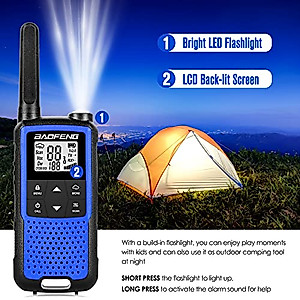 Walkie Talkies for Adults Long Range, BaoFeng Two Way Radio walkie-talkies 3 Pack Rechargeable Li-ion Batteries, 3 Miles 22 Channels USB Type-C Charger Auto Squelch for Biking Camping Hiking