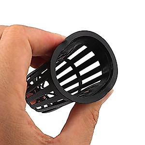 HAZOULEN Small Garden Plastic Net Cups Pots Fits in 2 Inch Holes, Set of 40