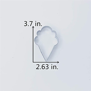 LILIAO Ice Cream Cookie Cutter for Summer - 2.6 x 3.7 inches - Stainless Steel