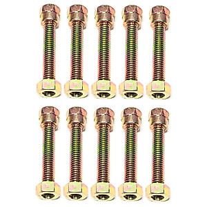 LAWN & GARDEN AMC 10 Snowblower Shear Pins & Nuts Compatible with Part Numbers 301171, 500027, 500027MA, 1501217, 1501217MA