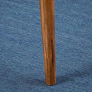 Christopher Knight Home Harvey Outdoor 7 Piece Acacia Wood Dining Set, Teak Finish/Blue