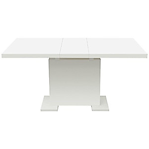 Tidyard Extendable Dining Table High Gloss White