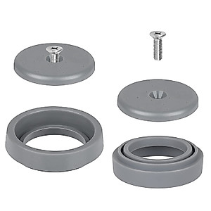 KANONEY 2 Pack Pre-Rinse Spray Valve Repair Kit for Most Commercial Sink Faucet Dish Sprayer Touch On Kitchen Sink Faucets 1.42 GPM Spray Face Bumper and Screw Repair Part, Grey