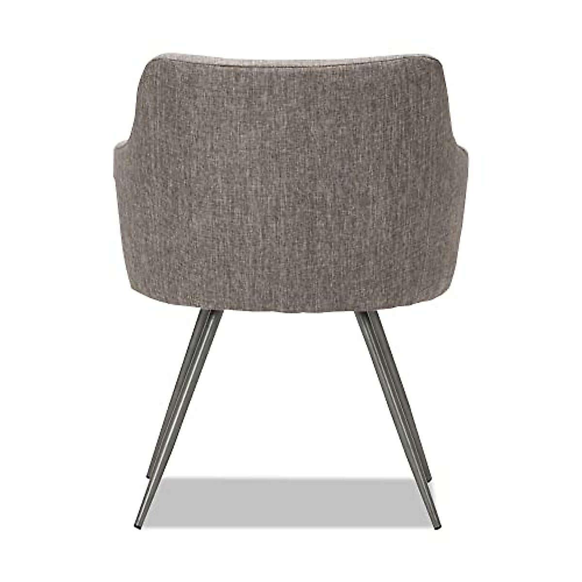 Alera ALECS4351 Captain Series Chrome Base 24 in. x 24.5 in. x 30.25 in. Guest Chair - Gray Tweed
