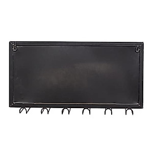 Deco 79 Vintage Metal Wall Wine Rack, 25"W x 14"H, Black