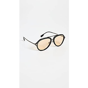 BURBERRY Jude Sunglasses, Black/Yellow, One Size