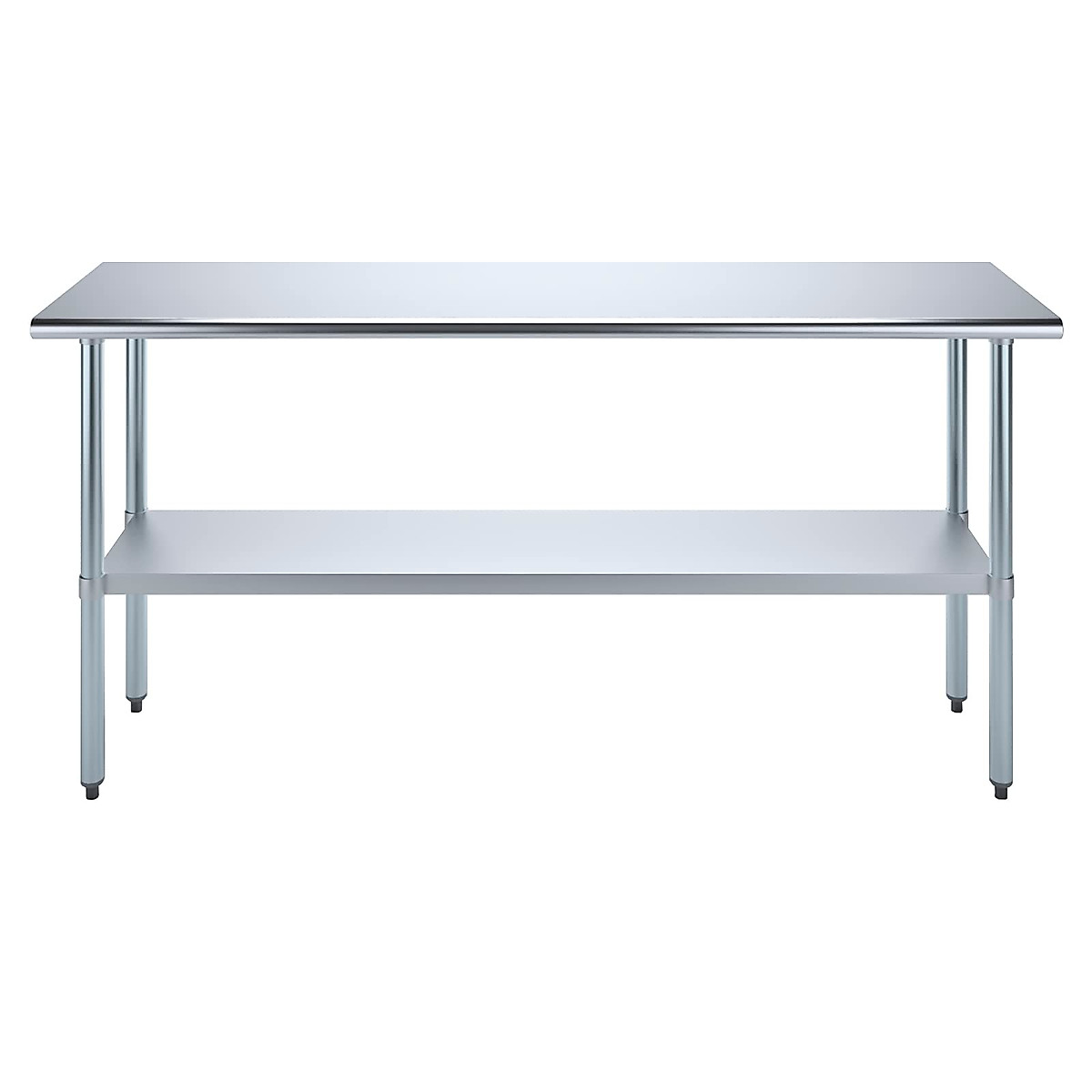 AmGood 18 in. x 72 in. Stainless Steel Work Table | Metal Kitchen Food Prep Table | NSF