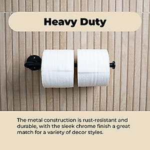 Aviano Hardware | Wall Mounted Metal Paper Towel Holder | Roll Organizer for Kitchen | Hanging Paper Towel Holder | Napkin Holder (Chrome)