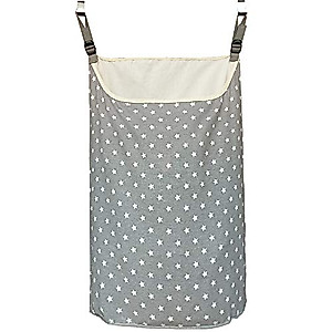 HDHYK Adjustable door hanging laundry basket-Hanging Laundry Hamper Bag with Free Door Hooks