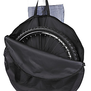 Keenso 27.5 Inch/29 Inch Cycling Double Wheel Bag Wheel Carrying Package Bags Bike Wheels Accessories (for 27.5in Wheel)