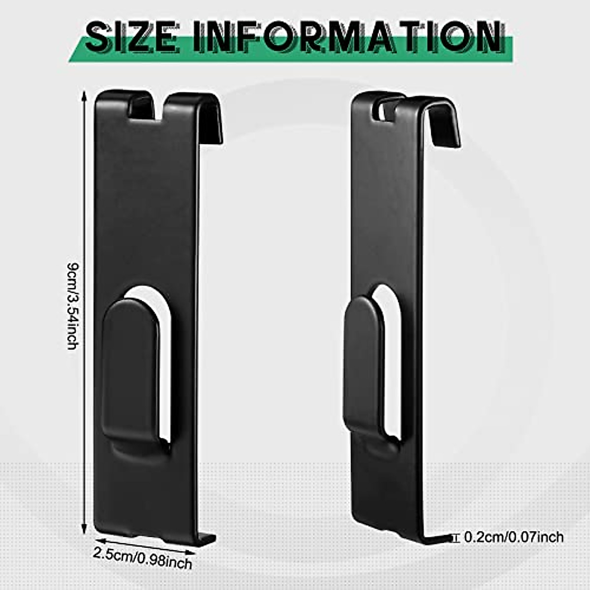 25 Pcs Black Notch Hook for Wire Grid Wall Picture Hook Metal Display Hook Hanger Utility Notch Grid Wall Hangers Grid Wall Accessories for Photo Frame Painting Arts Center Grid Panel