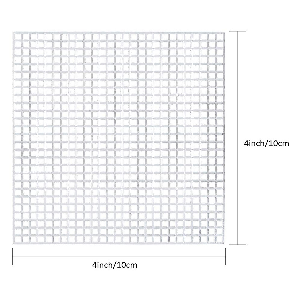 Pllieay 30 Pieces 6 Count Plastic Mesh Canvas Sheets for Embroidery, Acrylic Yarn Crafting, Knit and Crochet Projects (4.1 X 4.1 Inch)