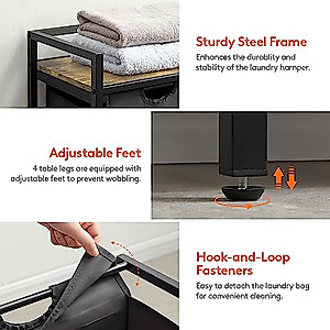 Lifewit Laundry Hamper, 95L 2 Section Pull out Clothes Hampers for Laundry with Large Top Shelf and 2 Removable Bags & Handles, Laundry Basket Sorter for Laundry Room Bedroom Bathroom and Dorm, Black