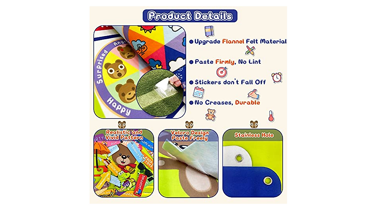 My Daily Calendar Felt Board for Kids Preschool Classroom Activities