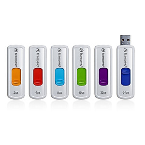 Transcend 64 GB JetFlash 530 Retractable USB 2.0 Flash Drive TS64GJF530 (White)