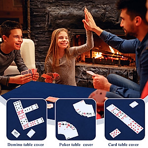 Frienda Game Table Cover Felt Game Tablecover Folding Tablecloth for Card Table for Playing Poker Cards Mahjong Jigsaw Puzzles Board Games, Table Not Included (Blue, 34 x 34 x 4 Inch)