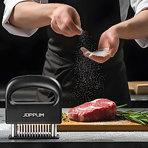 JOPPLIM Meat Tenderizer, With 48 Stainless Steel Ultra Sharp Needle Blades, Meat Poultry Tenderizer, for Tenderizing Beef, Pork, Turkey, Fish, Cooking Tool Best for Tenderizing, Marinade, BBQ