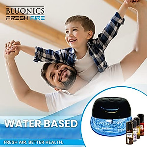 Bluonics Fresh Aire 2-Pack Water Air Washer, Air Revitalizer & Freshener with Night Light 7 LED Changing Colors & White Noise