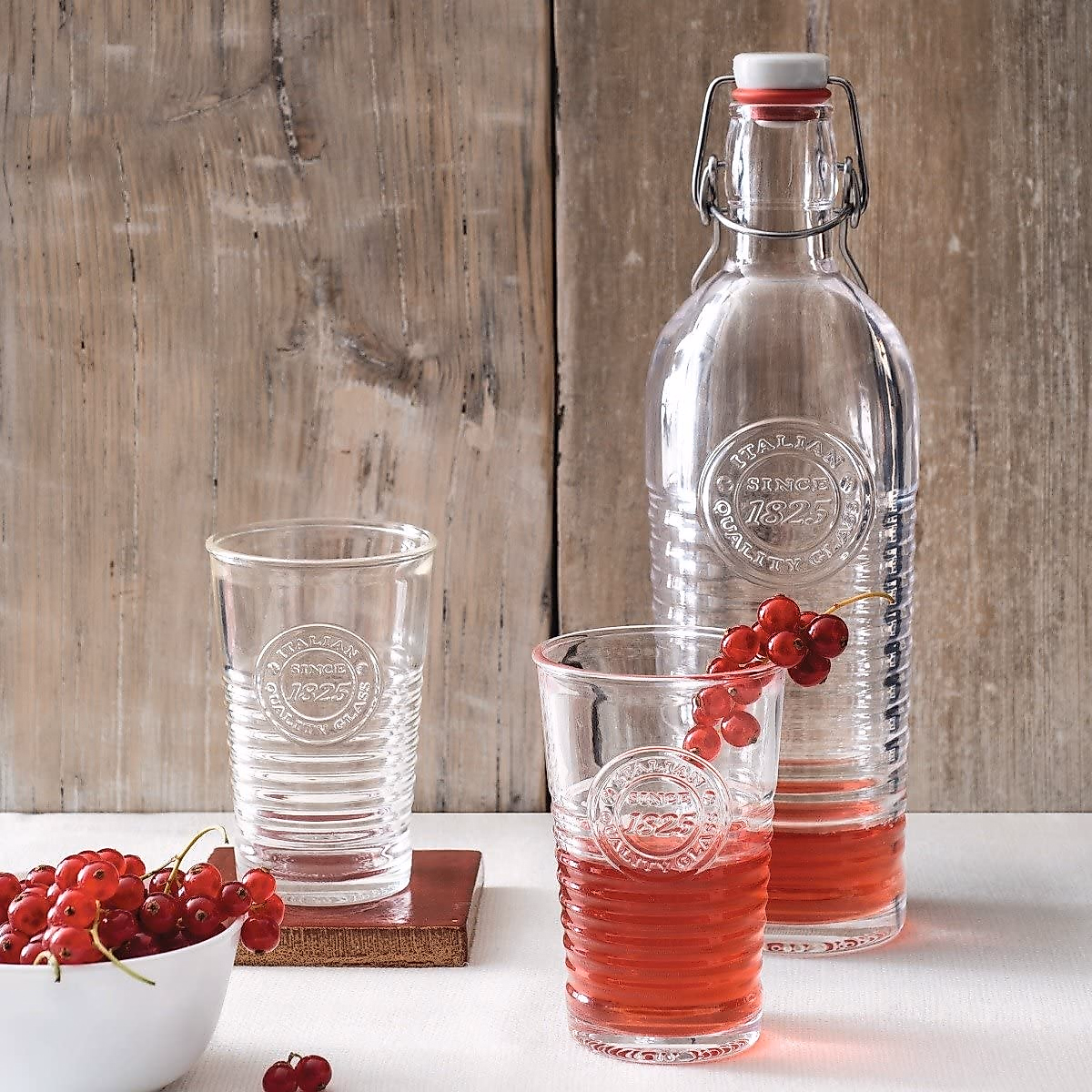 Bormioli Rocco Officina1825 Water Glasses (Set of 6), 11 oz, Clear