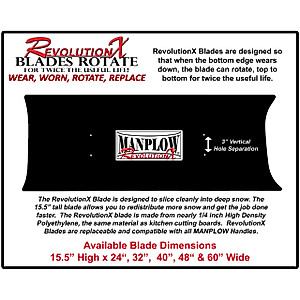 MANPLOW RevolutionX Snow Pusher with U Handle (40 Inch)