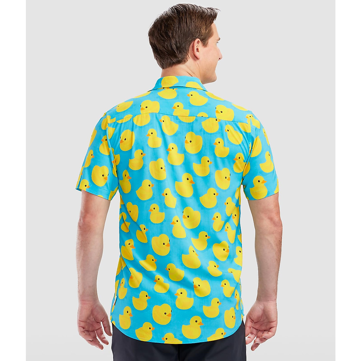 Tipsy Elves Men's Vacation Rubber Ducky Hawaiian Shirt Size Medium