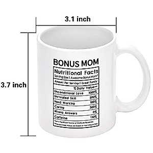 Mom Coffee Mug Mom Nutritional Facts Mugs for Mom from Daughter Son Funny Mom Coffee Mug for Mom for Women Mom Coffee Cups 11 Oz White