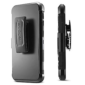 Evocel Galaxy A20 Case with HD Screen Protector and Belt Clip Holster for Samsung Galaxy A20, Black