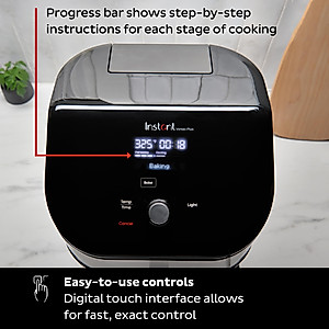 Instant Vortex Plus 6-Quart Air Fryer Oven, From the Makers of Instant Pot with Odor Erase Technology, ClearCook Cooking Window, App with over 100 Recipes, Single Basket, Stainless Steel