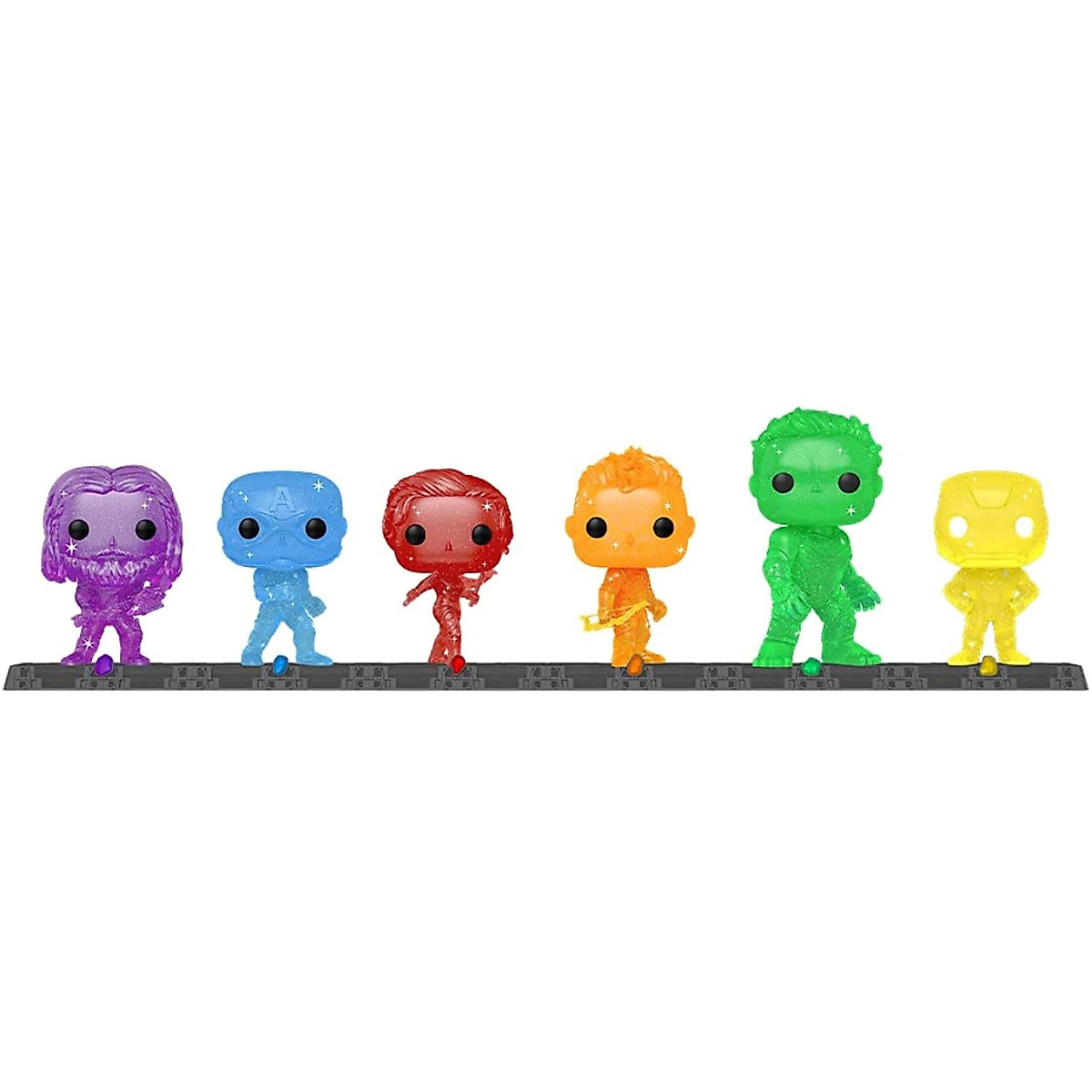 Funko POP! Artist Series: Marvel Infinity Saga - Avengers with Base (6 Pack) Amazon Exclusive, Multicolor, (57619)