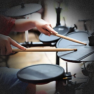 OIETON 2 Pairs Drum sticks 5A Classic Maple Wood Drumsticks Wood Tip Drumstick for Adults Kids and Beginners