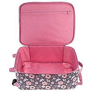 Stephen Joseph Kids' Luggage, Charcoal Flower