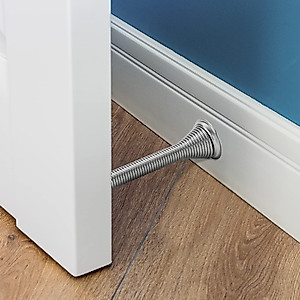 Ravinte Door Stoppers, 12 Pack Spring Door Stops with Rubber Bumper, Satin Nickel Door Stoppers for Bottom of Door