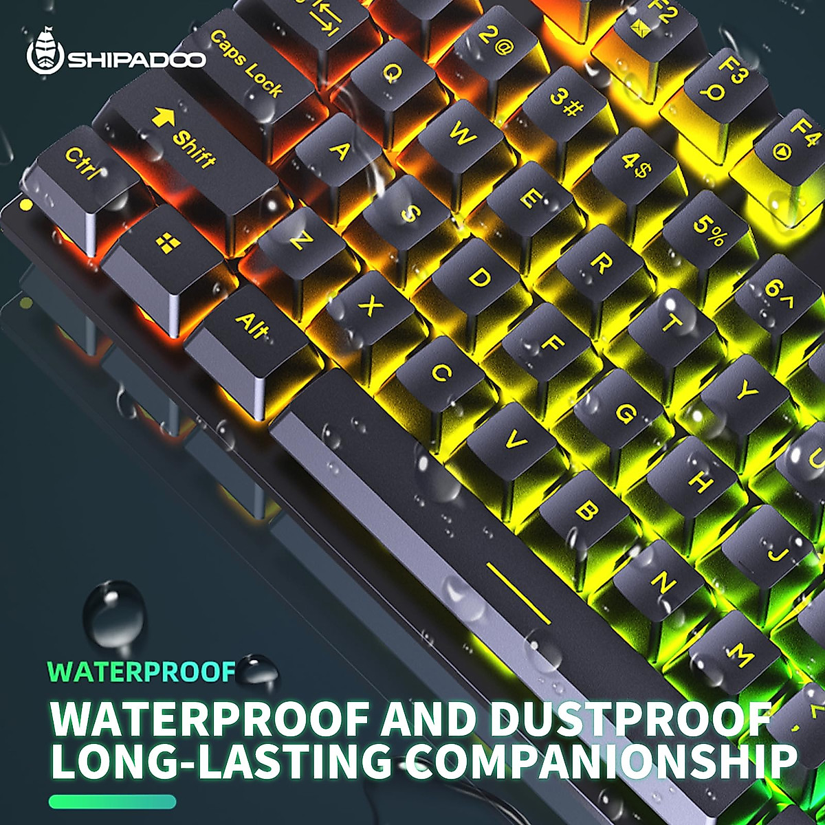 HQDZSZ Wired Gaming Keyboard and MouseUniversal， Keyboard and Mouse Set, USB Interface, Wired Keyboard and Mouse Set, Laptop, Desktop Computer, Office and Home use (Black)
