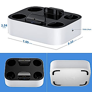 LVFAN PS5 Controller Charger Station, PS5 Controller Accessories, Dual Fast Charging Station PS5 Controller Charger for Playstation 5 Controller / PS5 Dualsense Controller (White)