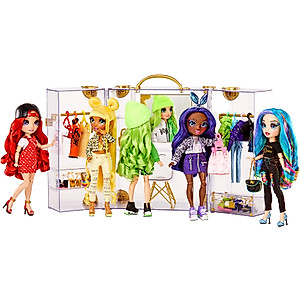 Rainbow High Deluxe Fashion Closet for 400+ Looks. Portable Clear Acrylic Playset Features 31+ Designer Doll Clothing & Accessories, Gift for Kids & Collectors, Toys for Kids Ages 6 7 8+ to 12 Years
