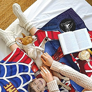 BAVIRWX Superhero Custom Blanket Customized Throw Blankets with Pictures Personalized Flannel Blanket with Photo for Baby 60x80 Inch