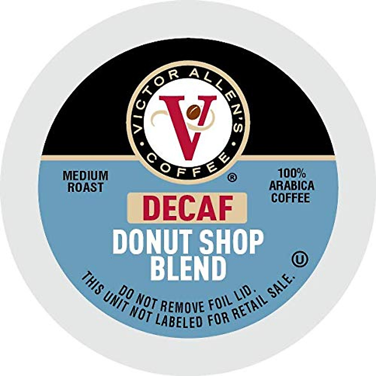 Victor Allen's Coffee Donut Shop Blend and Decaf Donut Shop Blend, Medium Roast, 80 Count Each, Single Serve Coffee Pods for Keurig K-Cup Brewers (2 Pack)