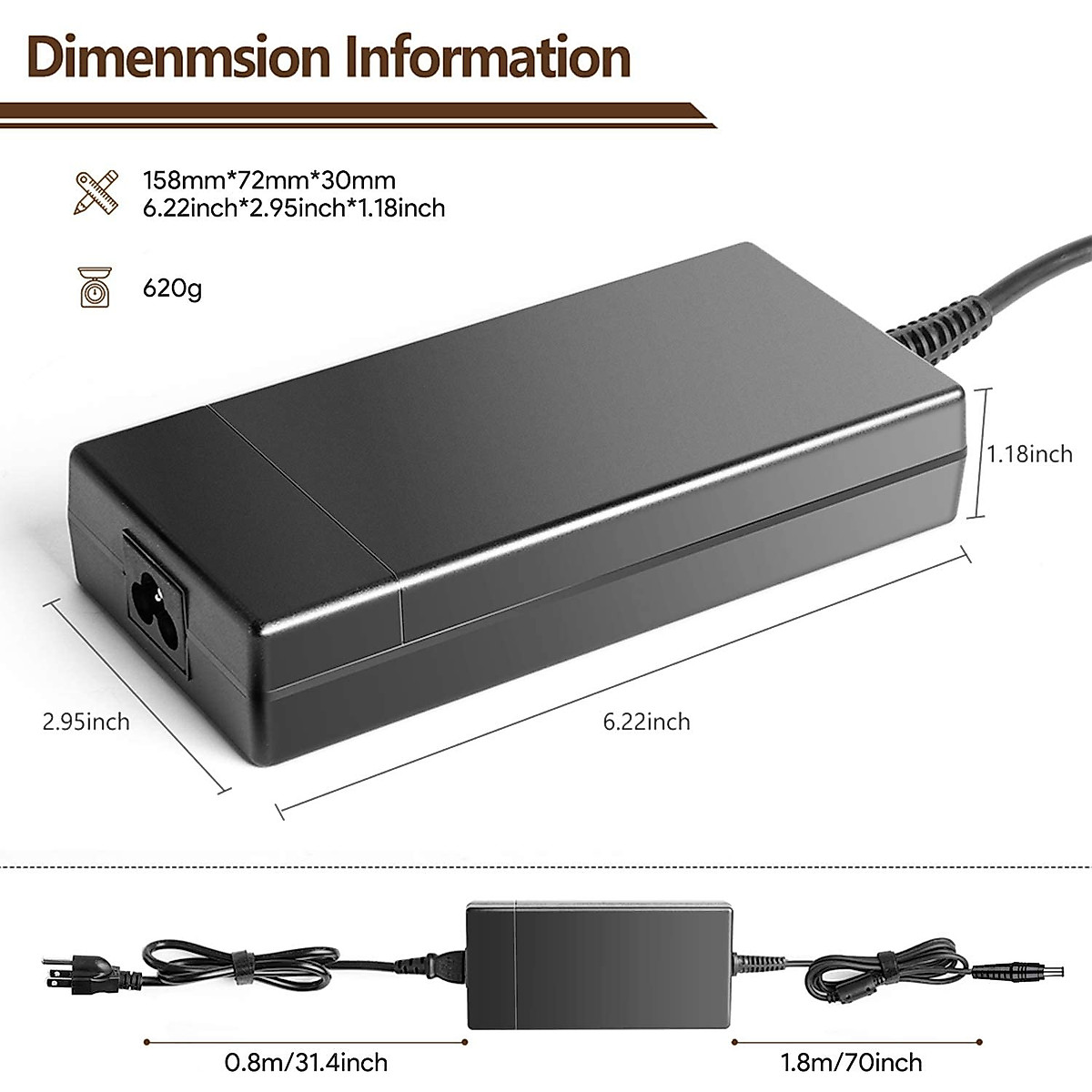 for Drobo Power Supply, TAIFU AC Adapter Charger for 12V 150W Drobo DroboFS S 5D 5Dt 5N 5N2 5C 5D3 5-Bay 4 Bay Storage Array Network Storage DR-5X-1P11 DAS Hard Disk Drive HDD NAS Charger Heavy Duty